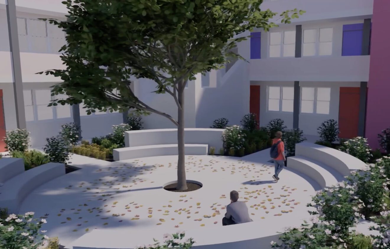 Gov't unveils detailed renderings of new high school courtyard ...