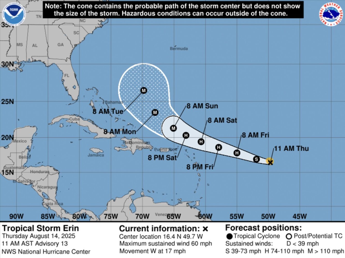 LIVE: Anguilla out of cone of uncertainty for passing tropical wave ...
